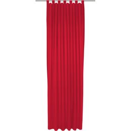 Vorhang WIRTH, B:132cm H:245cm, rot, Jacquard, Polyester, Wohnzimmer, Gardinen, "Umea"