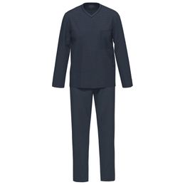Ammann Herren Schlafanzug "Schlafanzug lang Men / Nightwear", Gr. 58, blau, Obermaterial: 100% Baumwolle CO., Homewear-Sets