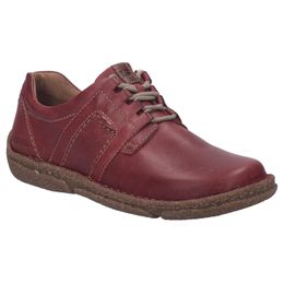 Josef Seibel Damen Schnürschuh "Neele 44", Gr. 40, rot, Leder, Schuhe, Freizeitschuh, Komfortschuh mit Wechselfußbett aus Leder