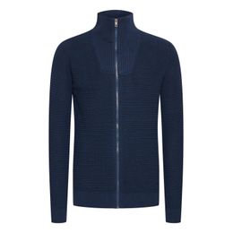!Solid SOLID Herren Strickjacke "Strickjacke SDRecone", blau, Gr. S, Obermaterial: 70% Baumwolle CO recyc.. 30% Polyester Pol. recyc.., Strickjacken
