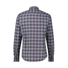 Langarmhemd Lerros "Lerros Kariertes Flanellhemd in Übergrössen", Herren, Gr. 4XL, extraweit, classic navy, 100% Baumwolle, Hemden