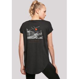 T-Shirt F4NT4STIC "Escape Discover the World Town Train Station", Damen, Gr. XS, schwarz, Obermaterial: 100% Baumwolle, regular fit, Rundhals, ohne B&uuml;ndchen, Shirts T-Shirt, Premium Qualit&auml;t, ESCAPE Collection