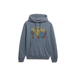 Superdry Herren Sweatshirt "Sweatshirt VI Tokyo Relaxed Hood", blau, Gr. XXL, Obermaterial: 80% Baumwolle CO. 20% Polyester PES., Sweatshirts