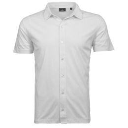 Ragman Herren Poloshirt, wei&szlig;, Gr. S, Popeline, Baumwolle, Shirts