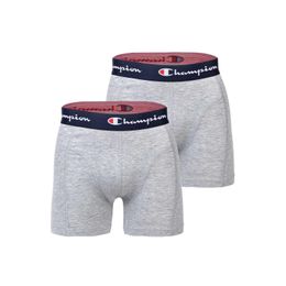 Champion Herren Boxershorts "Boxershort 2er Pack", Gr. S, grau, Obermaterial: 95% Baumwolle CO. 5% Elasthan EL., Unterhosen