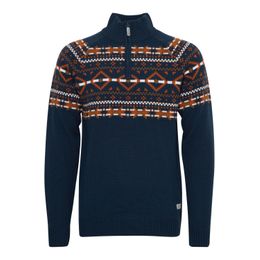 Blend Herren Troyer "Troyer BHNilo", blau, Casual, Gr. S, Norweger, Grobstrick, Obermaterial: 100% Polyacryl PAN., Pullover