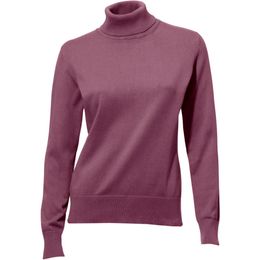 Heine Damen Rollkragenpullover "Rollkragen-Pullover", lila, Gr. 34, unifarben, 100% Baumwolle, Pullover
