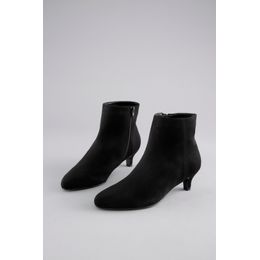 ANISTON SHOES Damen Stiefelette, Gr. 36, schwarz, Textil, Veloursleder, Schuhe, Reißverschluss-Ankelboots, Trichterabsatz - NEUE KOLLEKTION