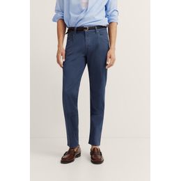 Bugatti Herren 5-Pocket-Hose, blau, Gr. 33, unifarben, 86% Baumwolle, 11% Polyester, 3% Elasthan, Hosen, mit Stretchfunktion