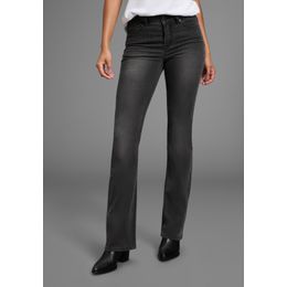 Arizona Damen Bootcut-Jeans "Shaping", grau, Basic, Gr. 76, Jeans, Obermaterial: 79% Baumwolle, 19% Polyester, 2% Elasthan, Jeans, elastische