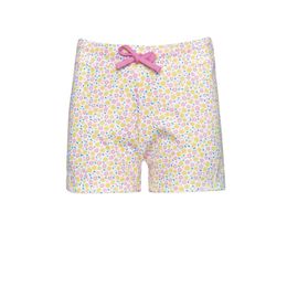TRIGEMA Jungen Bermudas "TRIGEMA Shorts mit Allover Blumen-Print", wei&szlig;, Basic, Gr. 116, 100% Baumwolle, Hosen