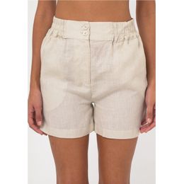 FRESHLIONS Damen Shorts "Amara", beige, Gr. S, unifarben, 100% Leinen, Hosen, im klassischen Design