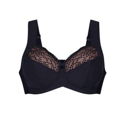 Damen Entlastungs-BH "Orely", ANITA SINCE 1886, Gr. 80, schwarz, Stoff, Obermaterial: 93% Polyamid, 7% Elasthan, bedruckt, bestickt, durchscheinend,