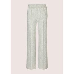 Madeleine Mode MADELEINE Damen Schlupfhose "Jerseyhose Weite B&uuml;gelfaltenhose mit Allover-Muster"steingrau, wollwei&szlig;, Gr. 36, Obermaterial: 68% Polyester PES. 30%