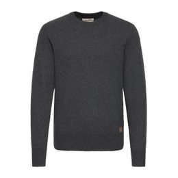 Blend Herren Strickfleece-Pullover "Strickpullover BHFinn"charcoal mix, Gr. M, Obermaterial: 70% Baumwolle CO recyc.. 30% Polyester Pol. recyc..,