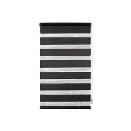Doppelrollo Liedeco, B:45cm H:160cm, grau, Polyester, Rollos, "Klemmfix-Duo-Rollo", 1 St&uuml;ck