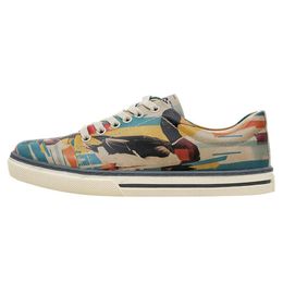 DOGO Damen Sneaker "Classic Schn&uuml;rsneaker Goose Bumps Damen Sneaker", Gr. 38, beige, Lederimitat, Schuhe, Handgefertigt