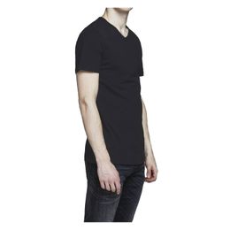 Jack & Jones JACK & JONES Herren T-Shirt "T-Shirt JACBASIC V-NECK TEE 2PK 2er Pack", schwarz, Gr. M, Obermaterial: 100% Baumwolle CO., Shirts