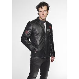Mustang Herren Lederjacke "3102139", schwarz, Gr. XXL, Obermaterial: 100% Leder, Lamm / Innenfutter: 100% Baumwolle / F&uuml;tterung: 100% Polyester /