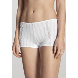 Calida Damen Panty "Etude Toujours", Gr. XS, wei&szlig;, Jersey, Obermaterial: 95% Baumwolle, 5% Elasthan, unifarben, Unterhosen, mit Dresdner Spitze an