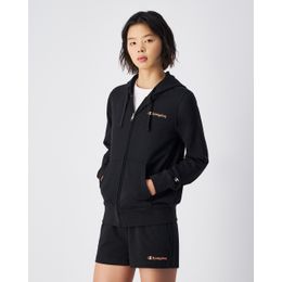 Champion Damen Kapuzensweatshirt, schwarz, Gr. S, Obermaterial: 55% Baumwolle, 45% Polyester, Sweatshirts