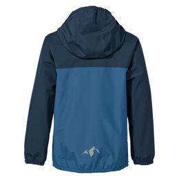 Vaude M&auml;dchen Regenjacke "KIDS TURACO JACKET III", blau, Gr. 98, colorblocking, Web, Obermaterial: 100% Polyester, Jacken, f&uuml;r Kinder, atmungsaktiv,