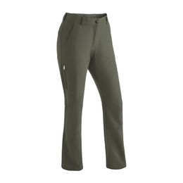 Maier Sports Damen Funktionshose "Helga", gr&uuml;n, Gr. 36, 91% Polyester, 9% Elasthan, Hosen, warme Damen Outdoorhose, robuste Wanderhose, Regular Fit