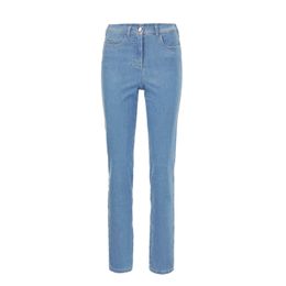 GOLDNER Damen Regular-fit-Jeans "Kurzgr&ouml;&szlig;e Damen Jeans Slim Fit LOUISA mit Stretch-Anteil", blau, Gr. 27, Obermaterial: 70% Baumwolle CO. 27%