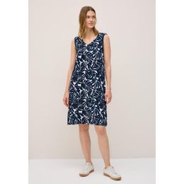 Cecil Damen Jerseykleid, blau, Gr. XXL, gemustert, Stoff, 95% Viskose, 5% Elasthan, Kleider, aus Viskose