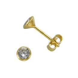Firetti Damen Paar Ohrstecker "Schmuck Geschenk Silber 925 Ohrschmuck Solit&auml;r", 2, Silber 925 (Sterlingsilber), gold, Silber 925 (Sterlingsilber),