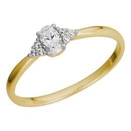 Firetti Damen Fingerring "Schmuck Geschenk Gold 375 Damenring Goldring Fantasie", 17, Gelbgold 375, 1,8mm, gold, Gelbgold 375, Fingerringe, mit