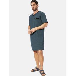 Babista Damen Pyjama "Doppelpack Nachthemd PARMAR", Gr. M, blau, Obermaterial: 100% Baumwolle CO., Homewear-Sets
