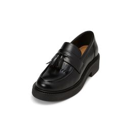 Marc O'Polo MARC O'POLO Damen Loafer "aus gl&auml;nzendem Kalbleder", Gr. 39, schwarz, Obermaterial: 100% Leder (Rind), unifarben, Schuhe