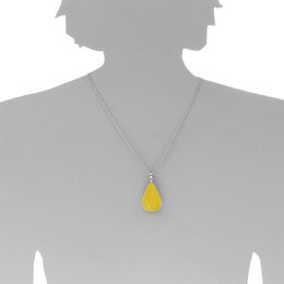 OSTSEE-SCHMUCK Damen Kette mit Anh&auml;nger "OSTSEE-SCHMUCK Kette mit Anh&auml;nger Tropfen ca. 30 mm lang", 50cm, Silber 925 (Sterlingsilber), L: 42, silber,