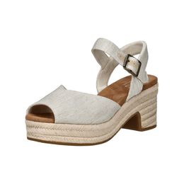 Toms Shoes TOMS Damen Peeptoepumps "TOMS Pumps Textil", Gr. 36,5, beige, Textil, Schuhe