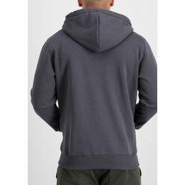 Herren Kapuzensweatshirt "Basic Zip Hoody SL", grau, Gr. XXL, Alpha Industries, unifarben, angeraute Sweatware, Obermaterial: 80% Baumwolle, 20%