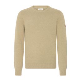 Blend Herren Strickfleece-Pullover "Strickpullover BHMFINTANO", beige, Gr. M, Obermaterial: 70% Baumwolle CO recyc.. 30% Polyester Pol. recyc..,