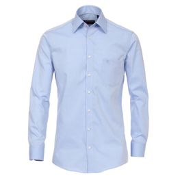Casamoda Herren Businesshemd "Casamoda Businesshemd extra kurzer Arm 58cm uni", blau, Gr. 43, unifarben, 100% Baumwolle, Hemden