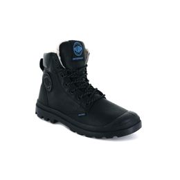 Palladium Herren Winterboots "PAMPA SPORT CUFF WPS", Gr. 40, schwarz, Leder, Schuhe, Winterschuhe, Schnürboots, Winterstiefel, wasserdicht & gefüttert