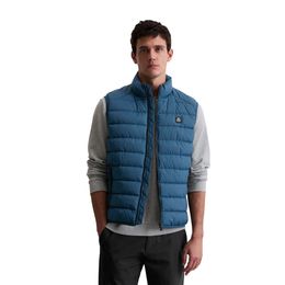Marc O'Polo MARC O'POLO Herren Steppweste "mit praktischer Packtasche", blau, Gr. M, unifarben, Obermaterial: 100% Polyester; Futter: 100% Polyamid, Westen
