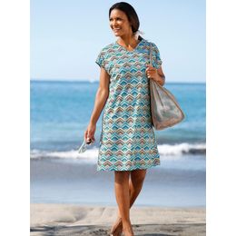 feel good Damen Sommerkleid "Sommerkleid", lila, Gr. 40, bedruckt, ethno, gemustert, mehrfarbig, 50% Baumwolle, 50% Modal, Kleider