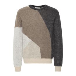 Casual Friday Herren Strickfleece-Pullover "Strickpullover CFNoe", grau, Gr. L, Obermaterial: 45% Nylon NY. 40% Polyacryl PAN. 10% Wolle mw. 5%