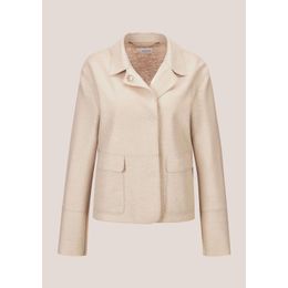 Madeleine Mode MADELEINE Damen Kurzblazer "Kurzblazer Wollblazer mit Klappkragen und Pattentaschen", gr&uuml;n, Gr. 44, Obermaterial: 100% Schurwolle WV., Blazer