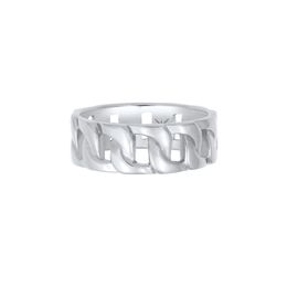 Kuzzoi Herren Silberring "Herren Chunky Chain Look Panzerglieder 925 Silber", 56mm, ohne Stein, Silber 925 (Sterlingsilber), 8mm, grau, Silber 925