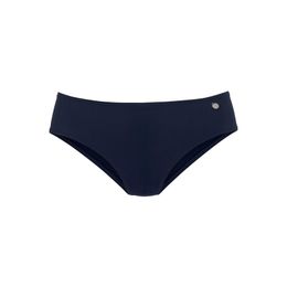 Lascana Damen Bikini-Hose "Jimer", blau, Gr. 36, unifarben, Recycling-Polyamid, Badehosen, aus recycelten Materialien