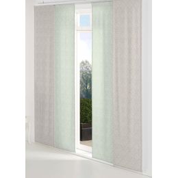 Schiebegardine WIRTH, B:60cm H:145cm, gr&uuml;n, Jacquard, Baumwolle, Polyester, Wohnzimmer, Gardinen, "Telfort"