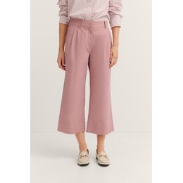 Bugatti Damen Stoffhose, rosa, Gr. 46, unifarben, 80% Baumwolle, 20% Leinen, Hosen, mit Kordelzug
