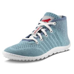 Leguano Damen Barfu&szlig;schuh "GO", Gr. 46, blau, Textil, Schuhe, Bequemschuh, Komfortschuh, Schn&uuml;rboots, flexible Halbkugellaufsohle