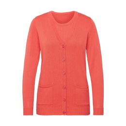 GOLDNER Damen Strickpullover "Klassisches Stricktwinset"koralle, Gr. 40, Obermaterial: 50% Baumwolle CO. 50% Polyacryl PAN., Pullover