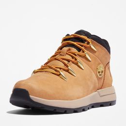 Timberland M&auml;dchen Schn&uuml;rboots "SPRINT TREKKERMID BUNGEE SNEAKER", Gr. 40, gelb, Leder, Textil, Schuhe, Winterstiefel, Schn&uuml;rstiefel, Winterschuhe